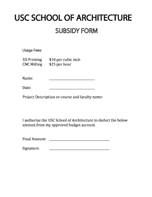 Fillable Online arch usc Usage Fees Fax Email Print - pdfFiller