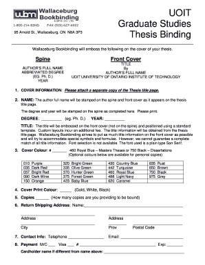 Fillable Online UOIT Thesis Self Serve Bindingdoc Fax Email Print - pdfFiller