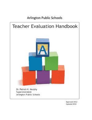 Fillable Online apsva Arlington Schools Teacher Performance Evaluation ...