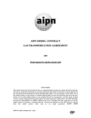 Fillable Online AIPN MODEL CONTRACT Fax Email Print - pdfFiller