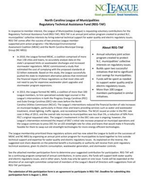 Fillable Online nclm North Carolina League of Municipalities Regulatory ...