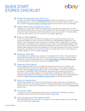 Fillable Online STORES CHECKLIST Fax Email Print - pdfFiller