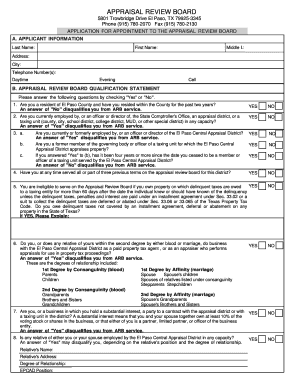 Fillable Online protest epcad Microsoft InfoPath - ARB Application ...