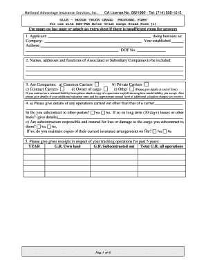 Fillable Online 0821992 Tel: (714) 5051015 GLUK MOTOR TRUCK CARGO ...