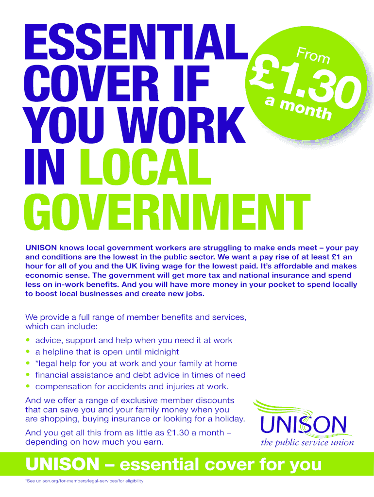 Fillable Online unison org ESSENTIAL - UNISON Fax Email Print - pdfFiller