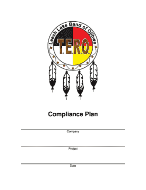 Fillable Online llojibwe Compliance Plan - Leech Lake Band of Ojibwe ...