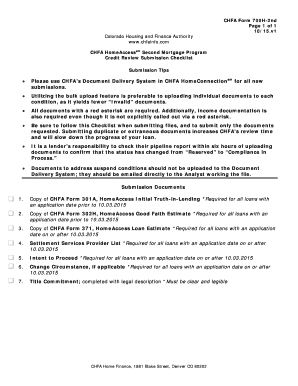 Fillable Online CHFA Form 700H2nd Fax Email Print - pdfFiller
