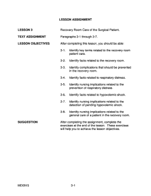 Fillable Online Recovery Room Care of the Surgical Patient Fax Email ...