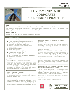 Fillable Online Fundamentals of Corporate Secretarial Practice - SAICSA ...