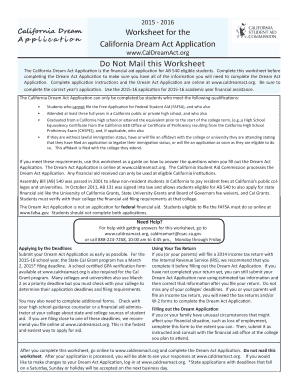 Fillable Online The California Dream Act Application is the financial ...