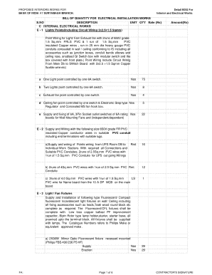Fillable Online Detail BOQ For Fax Email Print - pdfFiller