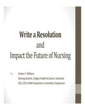 Fillable Online nsna Microsoft PowerPoint - Write a Resolution ...