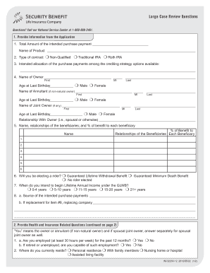Fillable Online Large Case Review Questions Fax Email Print - pdfFiller