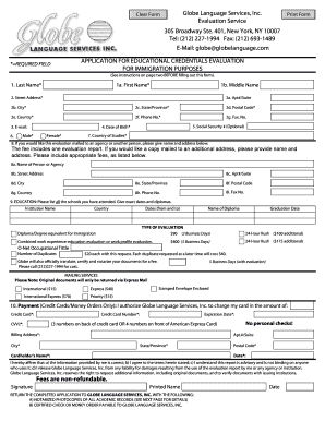 Fillable Online Application - Globe Language Services Fax Email Print ...