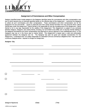 Fillable Online Assignment of Commissions and Other Compensation Fax ...