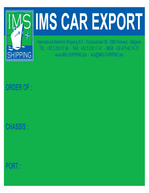 Fillable Online IMS Sticker - IMS Shipping Fax Email Print - pdfFiller