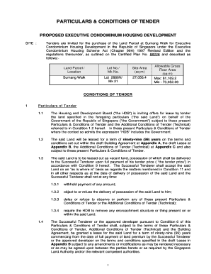 Fillable Online hdb gov PARTICULARS CONDITIONS OF TENDER - hdbgovsg ...