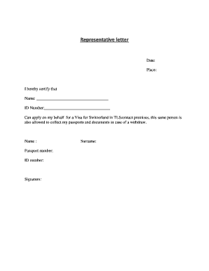Fillable Online Representative letter - TLScontact Fax Email Print ...