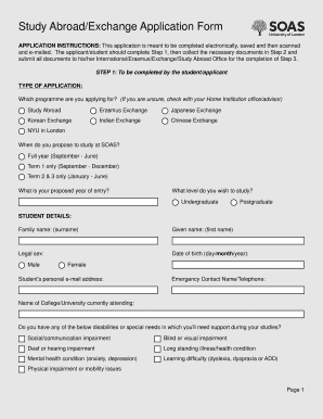 Fillable Online Application for Tufts-in-London SOAS Academic Fax Email Print - pdfFiller