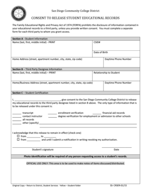 Fillable Online WAIVER TO RELEASE STUDENT EDUCATIONAL RECORDS Fax Email ...