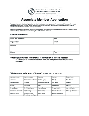 Fillable Online Associate Member Application FORM.doc Fax Email Print ...
