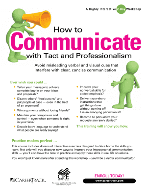 Fillable Online How to Communicate with Tact and Professionalism Avoid ...
