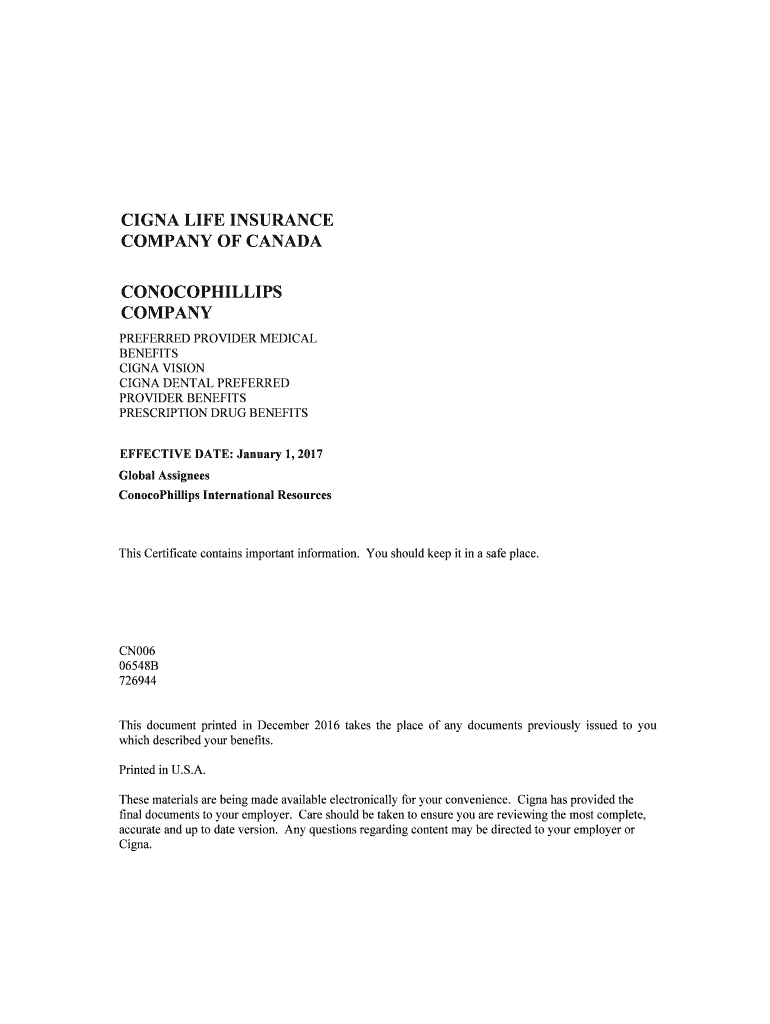 Fillable Online CIGNA LIFE INSURANCE Fax Email Print - pdfFiller