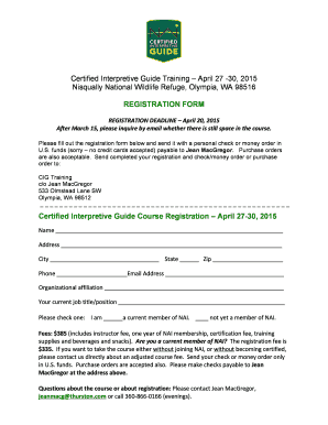 Fillable Online CIG Registration FormApril 2015 Fax Email Print - pdfFiller