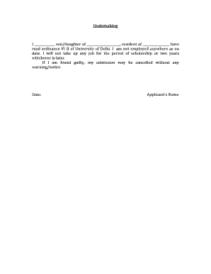 Fillable Online cs du ac Undertaking - DEPARTMENT OF COMPUTER SCIENCE ...