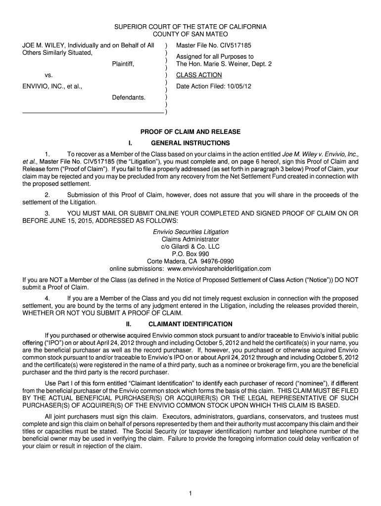 Fillable Online WILEY, Individually and on Behalf of All Fax Email Print - pdfFiller