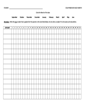 Fillable Online COLD PROBE DATA EACH MONTH Fax Email Print - pdfFiller