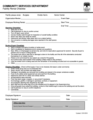 Fillable Online menlopark COMMUNITY SERVICES DEPARTMENT Facility Rental ...