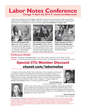 Fillable Online Labor Notes Conference Labor Notes Labor Notes ...
