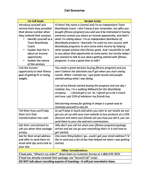 Fillable Online Call Scenarios Fax Email Print - pdfFiller