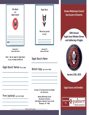 Fillable Online senecawaterways Eagle Scouts Name Eagle Scouts Names Bottom Copy ...