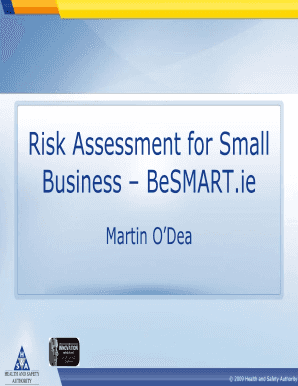Fillable Online Risk Assessment for Small Fax Email Print - pdfFiller