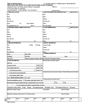 Fillable Online DWC 01 RI - Creative Risk Solutions Fax Email Print ...