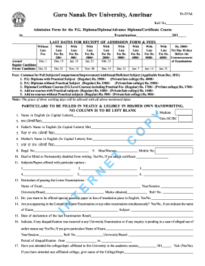 Fillable Online gndu ac ex-25ad. ex-25ad Fax Email Print - pdfFiller