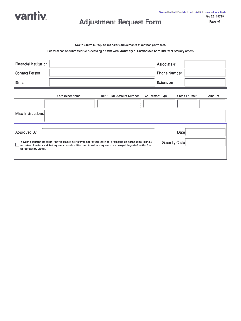Fillable Online formrouter Adjustment Request Form - FormRouter ...