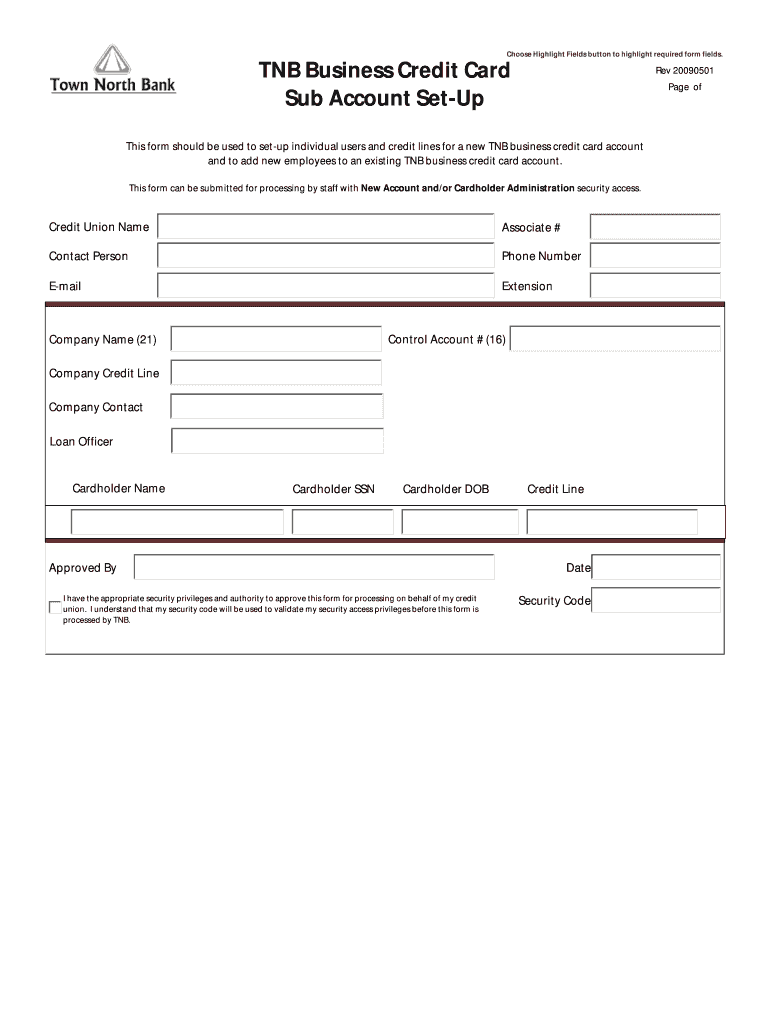 Fillable Online formrouter TNB Business Credit Card Fax Email Print ...