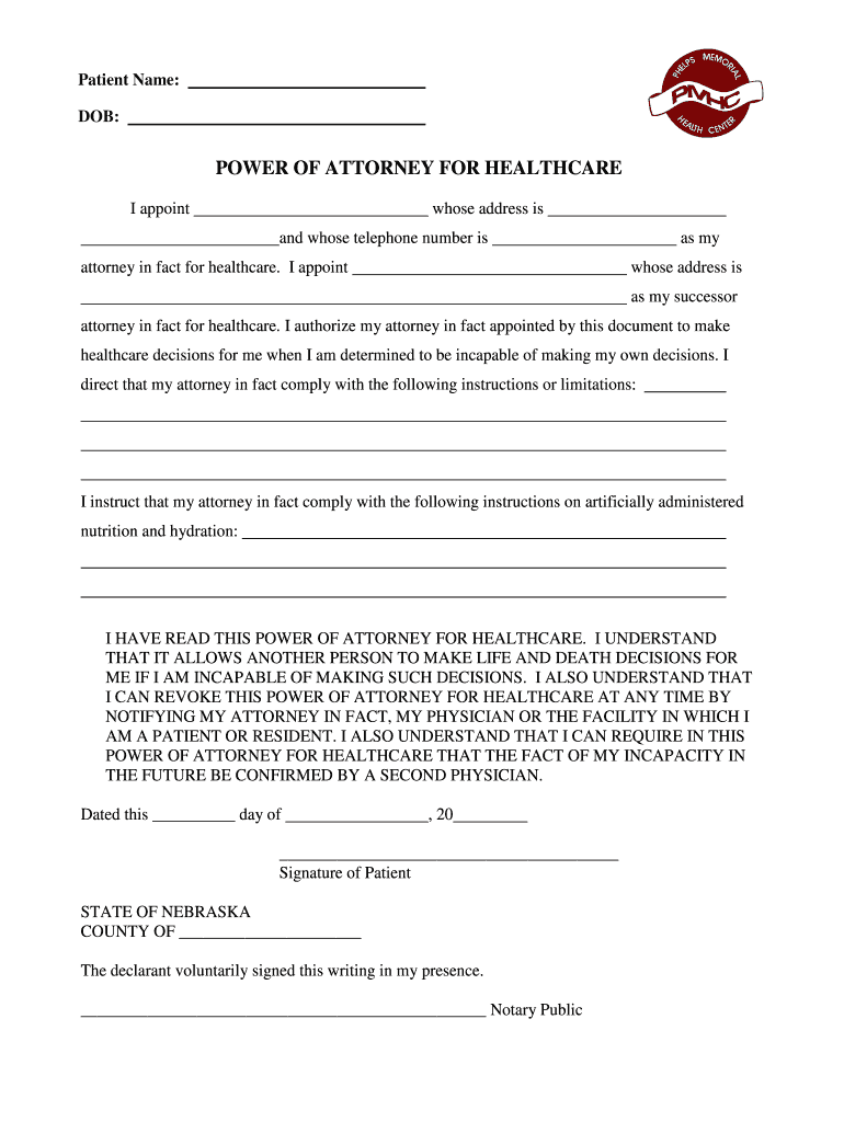 Fillable Online Power of Attorney for Healthcare Living Will 2 2.docx ...