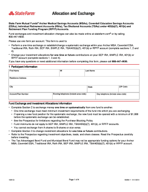Fillable Online Allocation and Exchange Allocation and Exchange Fax Email Print - pdfFiller