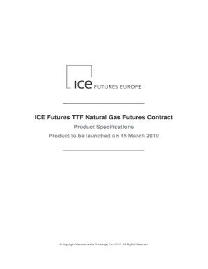 Fillable Online ICE Futures TTF Natural Gas Futures Contract Fax Email ...