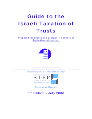 Fillable Online step Guide to the Israeli Taxation of Trusts - STEP ...