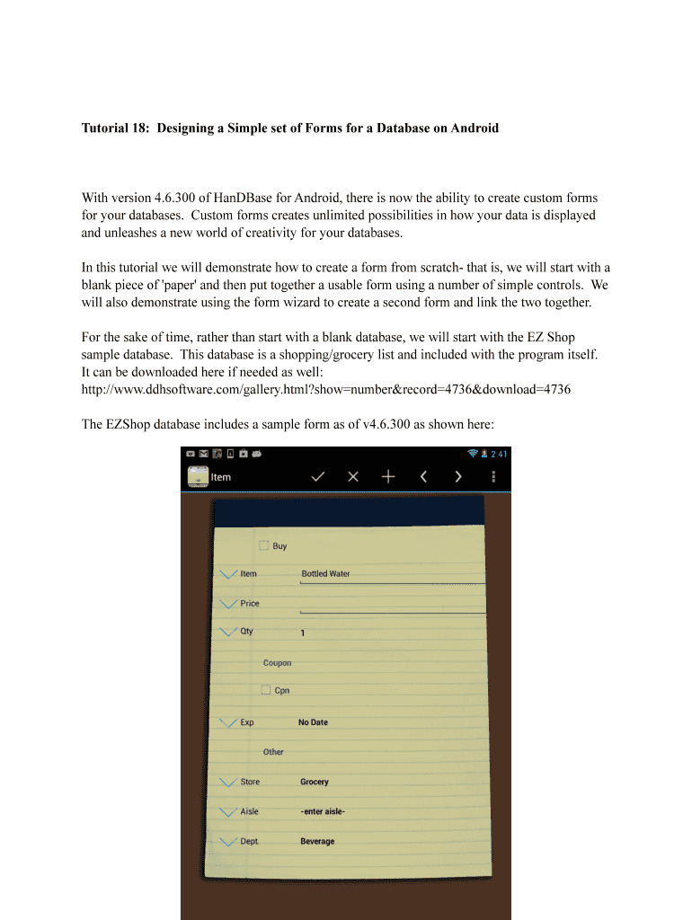 Fillable Online Tutorial 18 Designing a Simple set of Forms for a ...