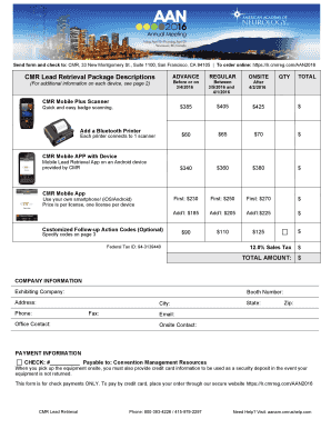 Fillable Online Send form and check to CMR, 33 New Montgomery St Fax ...