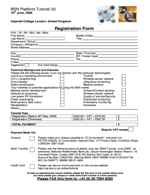 Fillable Online vip doc ic ac Registration Form - vipdocicacuk - vip ...