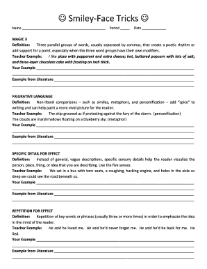 Fillable Online Smiley-Face Tricks - Davis School District Fax Email ...