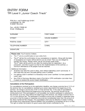Fillable Online TPI Level II Junior Coach Track Fax Email Print - pdfFiller