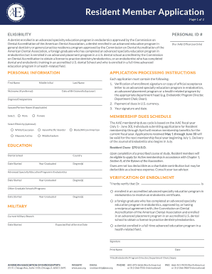 Fillable Online aae Resident Member Application Fax Email Print - pdfFiller